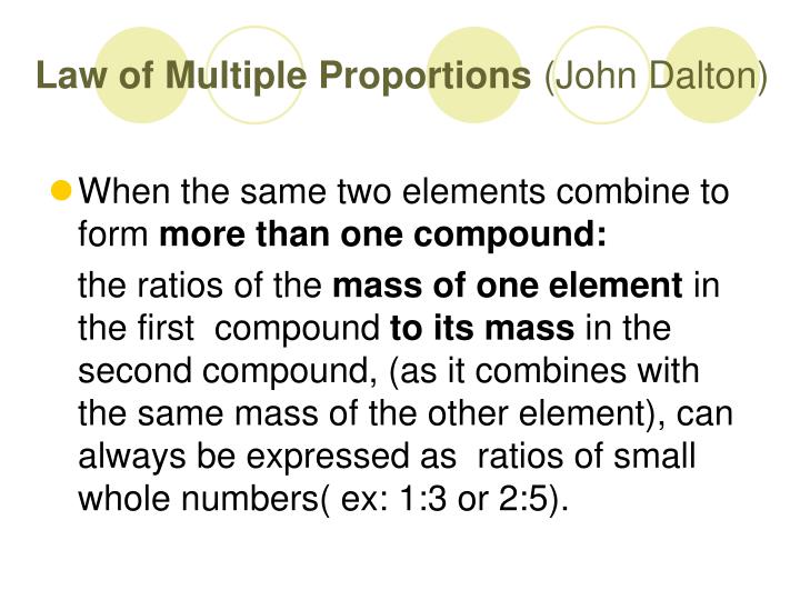 PPT - Law of Definite Proportions and Law of Multiple Proportions ... PPT - Law of Definite Proportions and Law of Multiple Proportions ...
