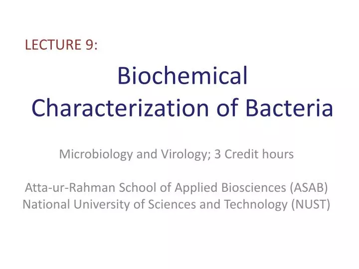 PPT - Biochemical Characterization of Bacteria PowerPoint Presentation ... PPT - Biochemical Characterization of Bacteria PowerPoint Presentation ...
