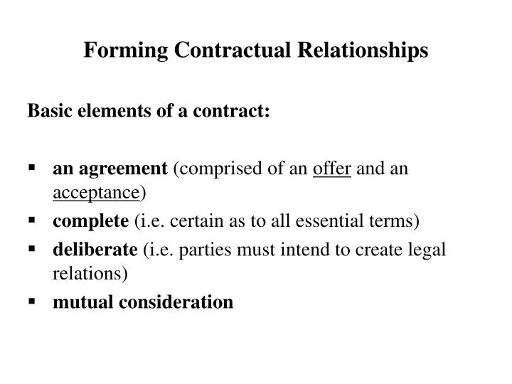 PPT - Forming Contractual Relationships PowerPoint Presentation - ID ... PPT - Forming Contractual Relationships PowerPoint Presentation - ID ...