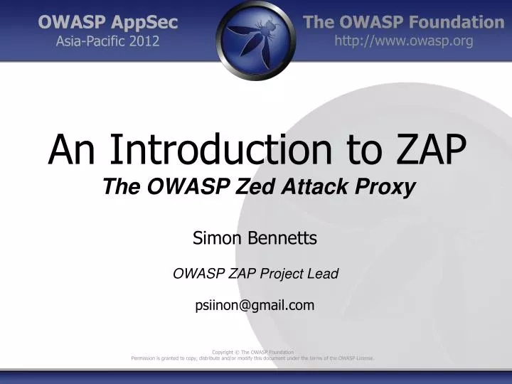 Ppt An Introduction To Zap The Owasp Zed Attack Proxy Powerpoint Presentation Id 2034946