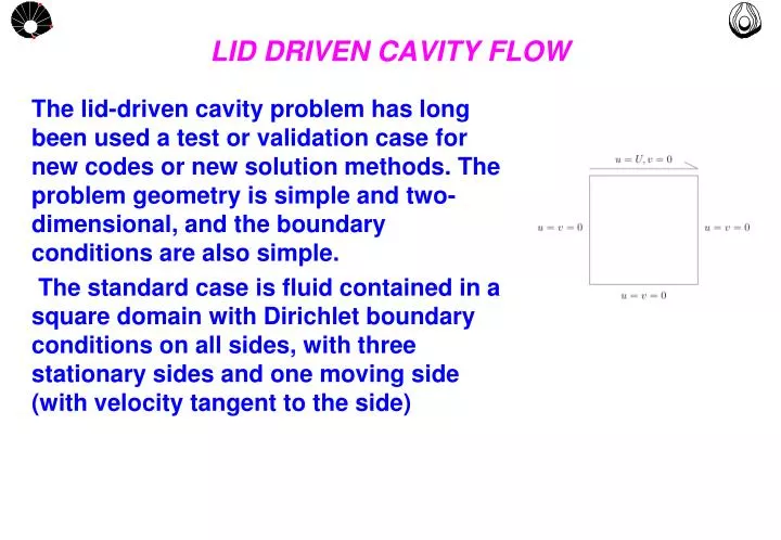 Ppt Lid Driven Cavity Flow Powerpoint Presentation Id 2161428