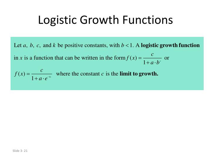 PPT - Chapter 3 Exponential, Logistic, and Logarithmic Functions ... PPT - Chapter 3 Exponential, Logistic, and Logarithmic Functions ...