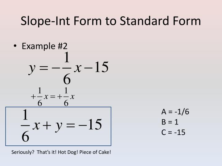 PPT - Standard Form And Point Slope Form PowerPoint Presentation - ID ... PPT - Standard Form And Point Slope Form PowerPoint Presentation - ID ...
