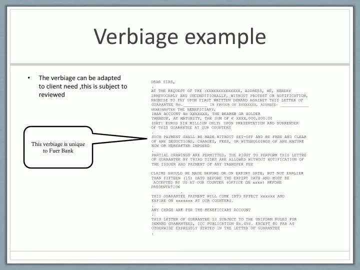 PPT - Verbiage example PowerPoint Presentation - ID:2463416 PPT - Verbiage example PowerPoint Presentation - ID:2463416