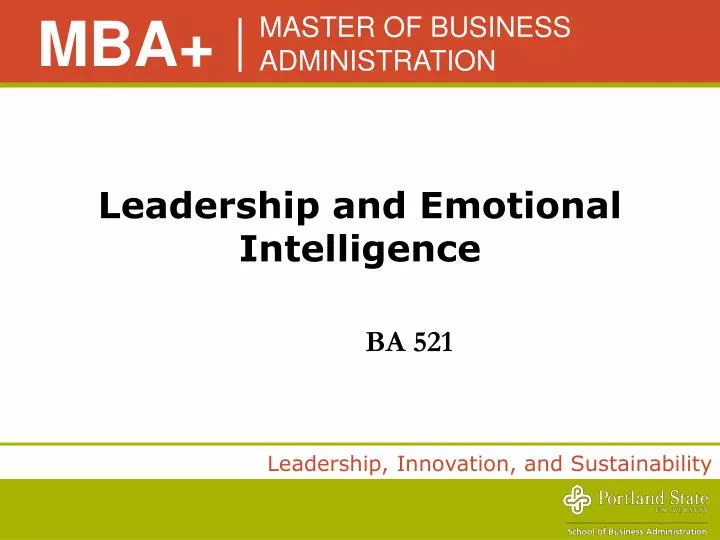Ppt Leadership And Emotional Intelligence Powerpoint Presentation