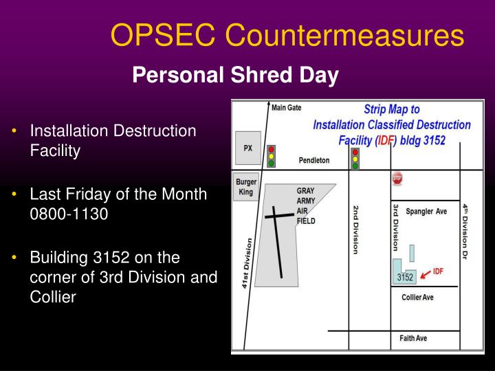 PPT - OPSEC Countermeasures Michael Chesbro DES OPSEC Officer ... PPT - OPSEC Countermeasures Michael Chesbro DES OPSEC Officer ...