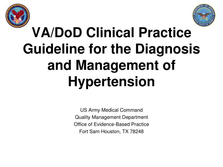 Ppt Va Dod Clinical Practice Guideline For The Diagnosis And