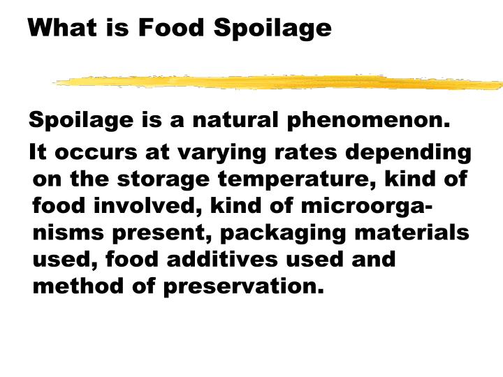 Ppt Food Spoilage Powerpoint Presentation Id3394389