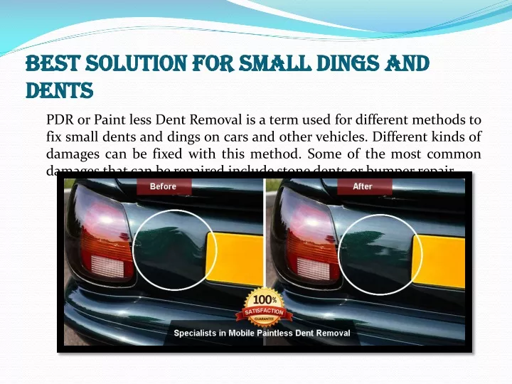 PPT - Best solution for Small Dings and Dents PowerPoint Presentation ...