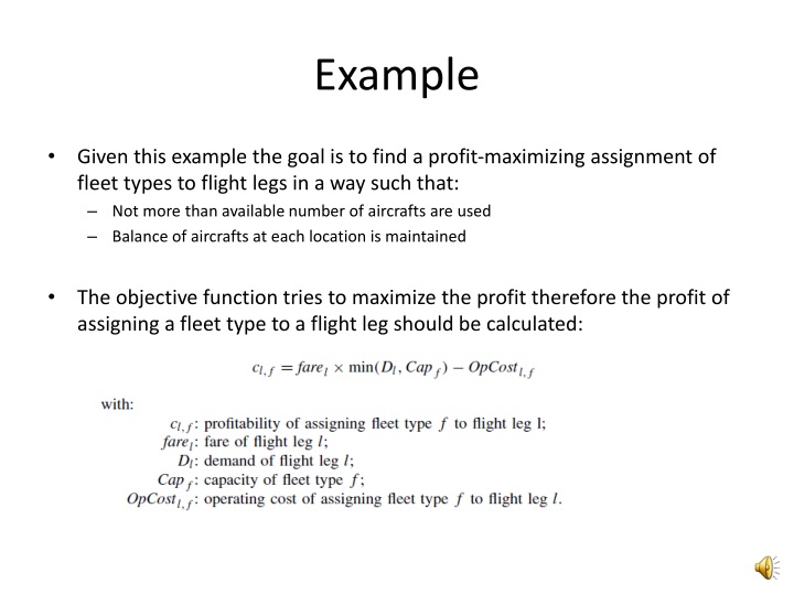 PPT - Airline Schedule Optimization (Fleet Assignment I) PowerPoint ...