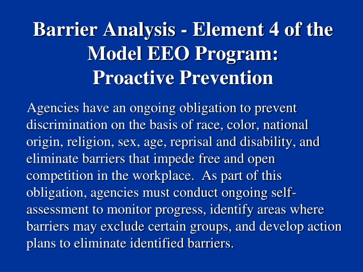 PPT - Barrier Analysis From the Ground Up PowerPoint Presentation - ID ...