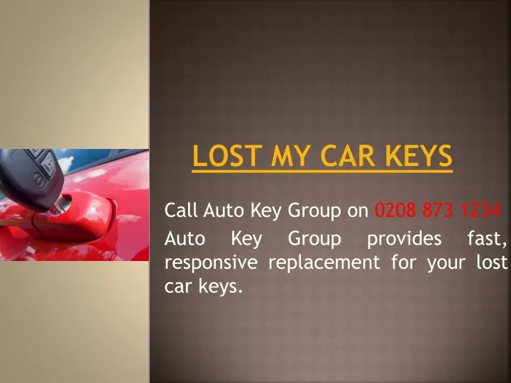 PPT - Lost Car Key PowerPoint Presentation, free download - ID:1500786