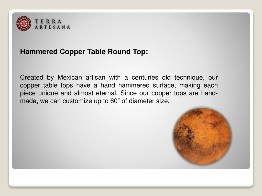 PPT - TerraArtesana - The Best Mexican Copper Tables Supplier ...
