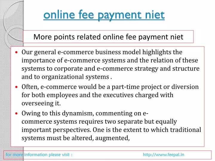 PPT - The major steps online fee payment niet PowerPoint Presentation ...