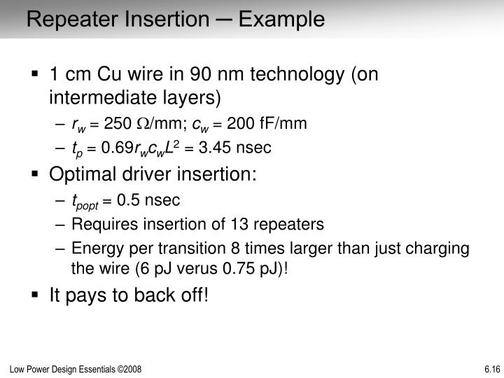 PPT - Optimizing Power @ Design Time Interconnect and Clocks PowerPoint ...