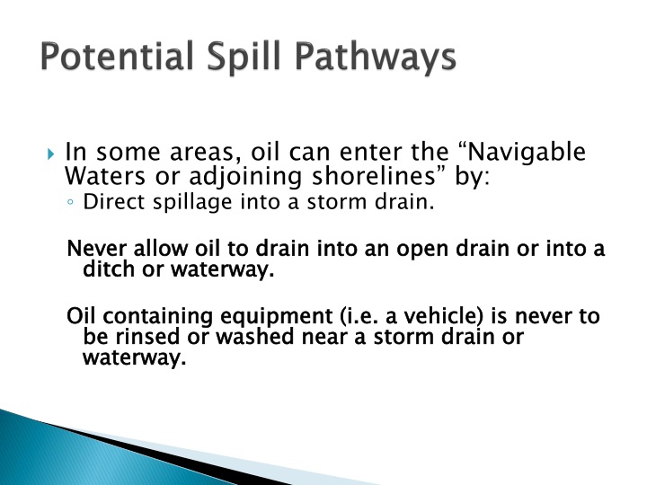 PPT - Spill Prevention Control and Countermeasures SPCC Federal ...