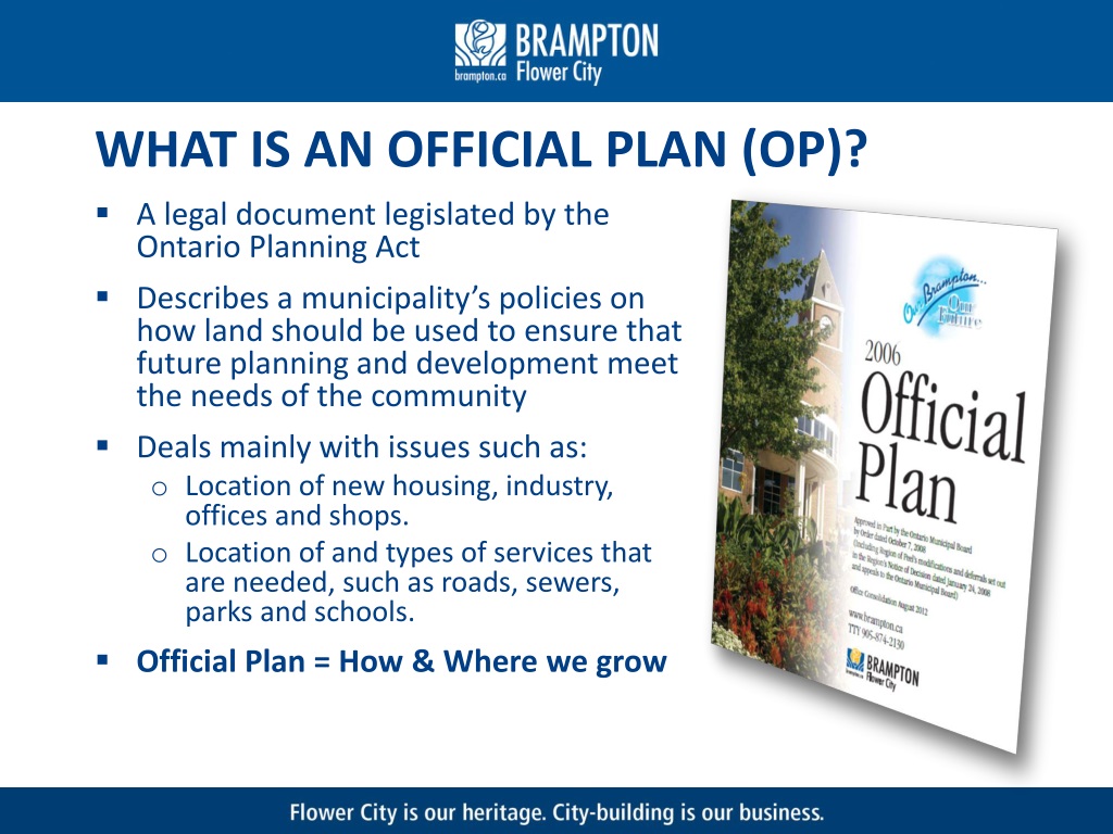 PPT - MUNICIPAL COMPREHENSIVE REVIEW Part of the City of Brampton’s ...