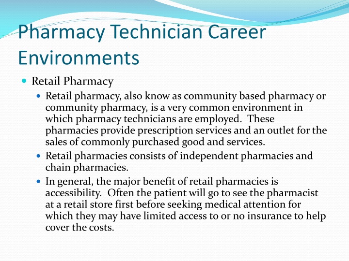 PPT - Pharmacy Technician Career Environments PowerPoint Presentation ...