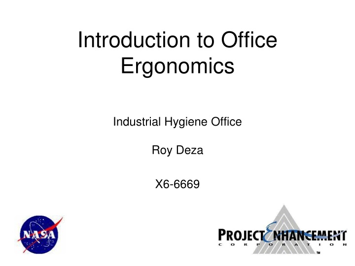 PPT - Introduction to Office Ergonomics PowerPoint Presentation, free ...
