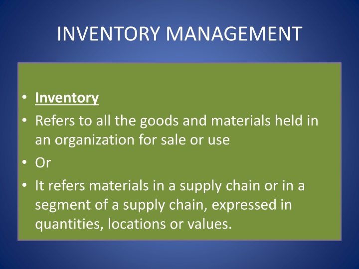 Ppt Inventory Management Powerpoint Presentation Free Download Id