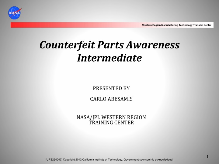 PPT - Counterfeit Parts Awareness Intermediate PowerPoint Presentation ...