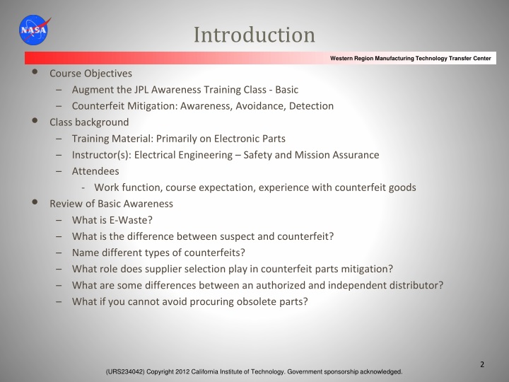 PPT - Counterfeit Parts Awareness Intermediate PowerPoint Presentation ...