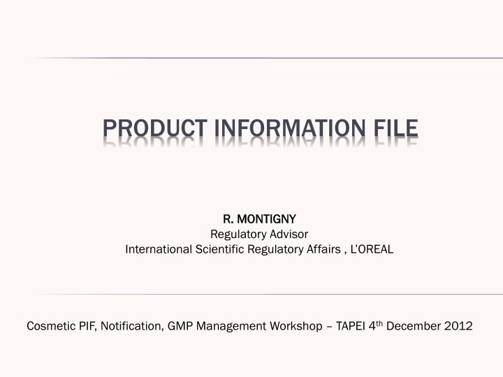 PPT - Product Information File PowerPoint Presentation, free download ...