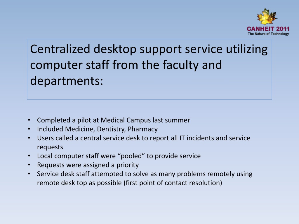 PPT - IT Support at the University of Manitoba Janice Sisson – Director ...