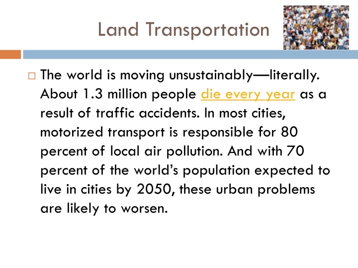 PPT - Land Transportation PowerPoint Presentation, free download - ID ...