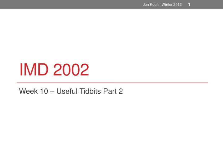 PPT - IMD 2002 PowerPoint Presentation, free download - ID:1504068