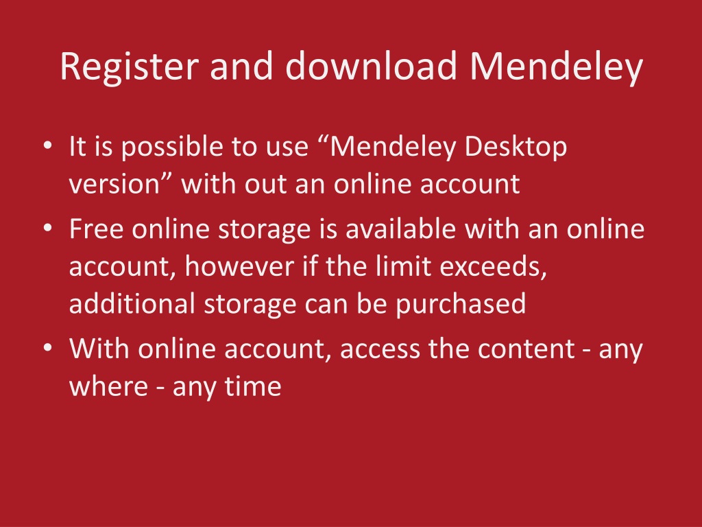 PPT - Reference Management with Mendeley A Video Tutorial PowerPoint ...
