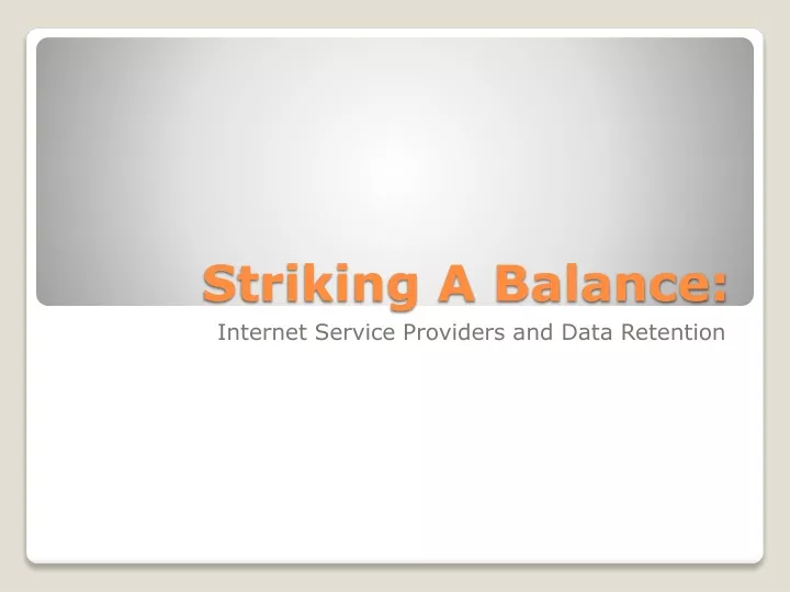 PPT - Striking A Balance: PowerPoint Presentation, free download - ID ...