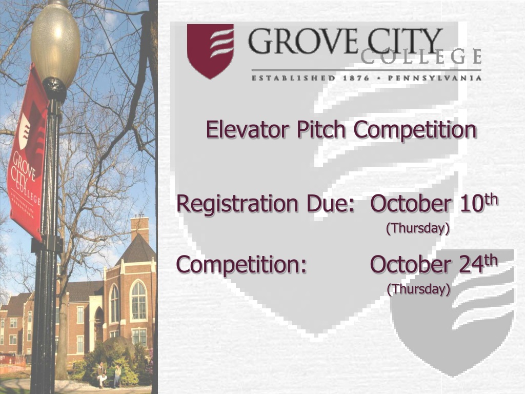 PPT - The Center for Entrepreneurship & Innovation 2013 Elevator Pitch ...
