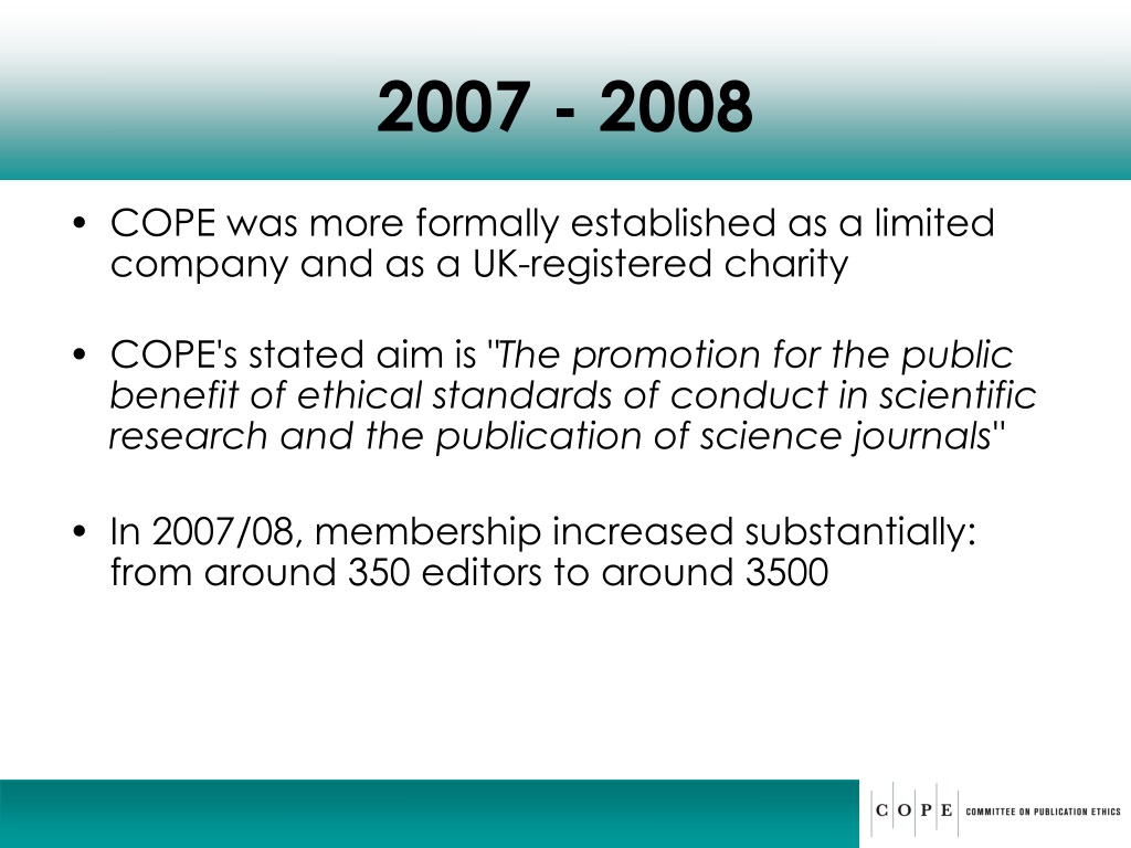 PPT - USE OF COMMITTEE ON PUBLICATION ETHICS AS EDITORIAL SUPPORT ...