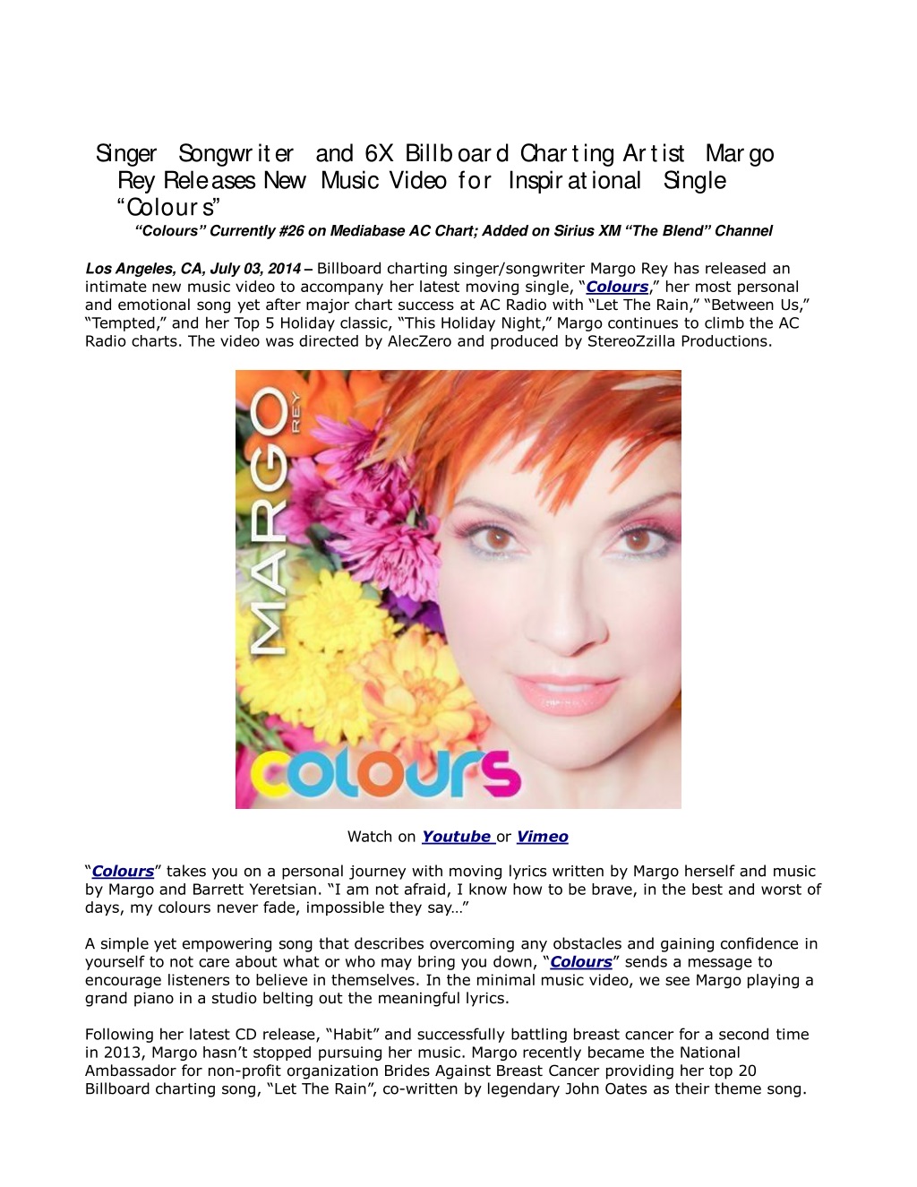 PPT - Singer Songwriter and 6X Billboard Charting Artist Margo Rey ...