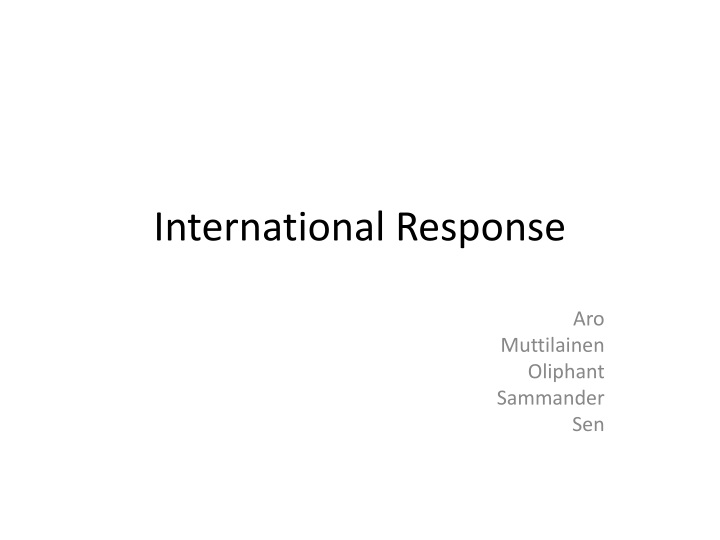 PPT - International Response PowerPoint Presentation, free download ...