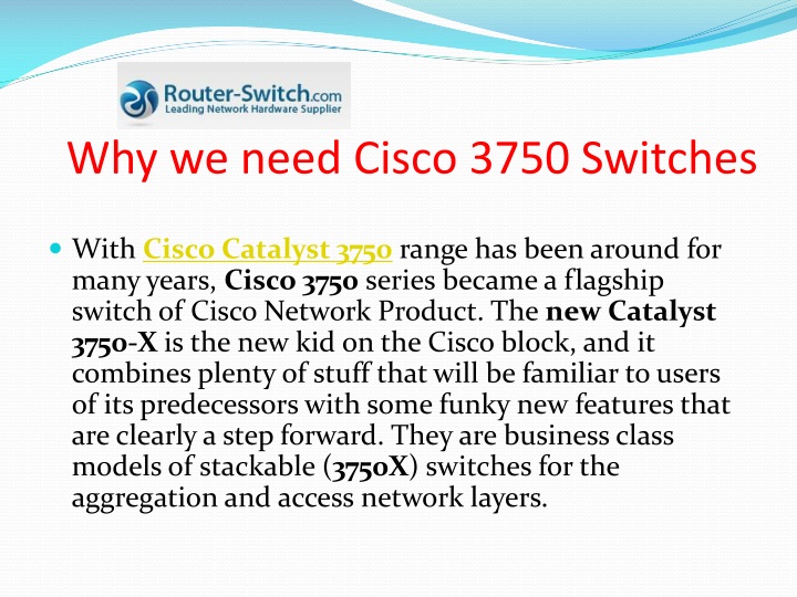 PPT - Router-Switch Release New Cisco Catalyst 3750 Switches Datas ...