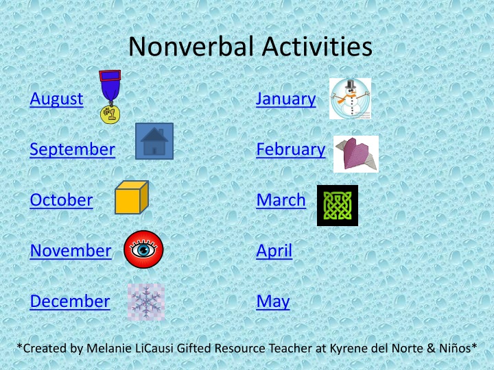 PPT - Nonverbal Activities PowerPoint Presentation, free download - ID ...