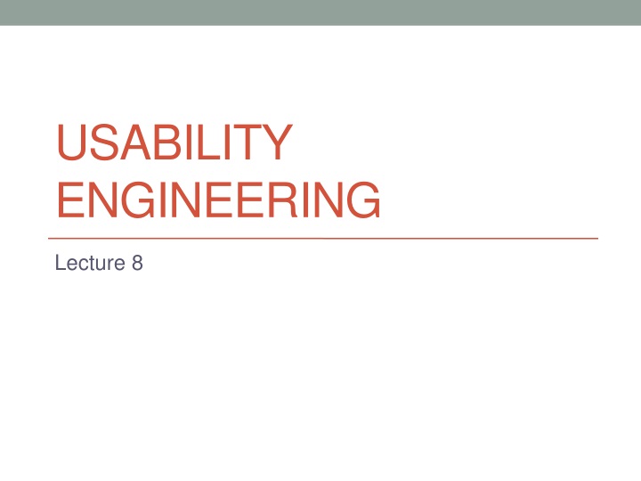 PPT - Usability engineering PowerPoint Presentation, free download - ID ...