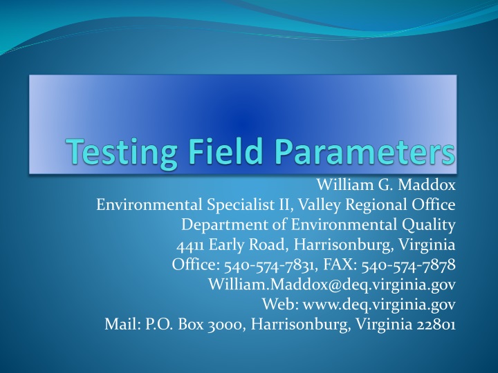 PPT - Testing Field Parameters PowerPoint Presentation, free download ... PPT - Testing Field Parameters PowerPoint Presentation, free download ...