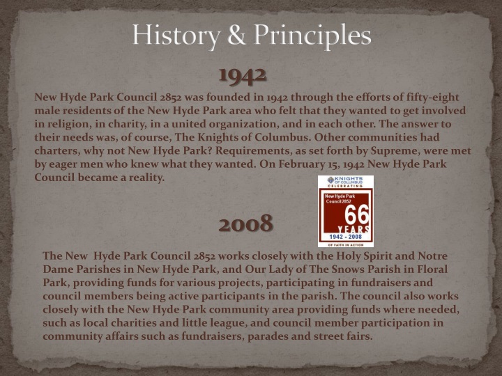 PPT - Welcome To The Knights of Columbus New Hyde Park Council # 2852 ...