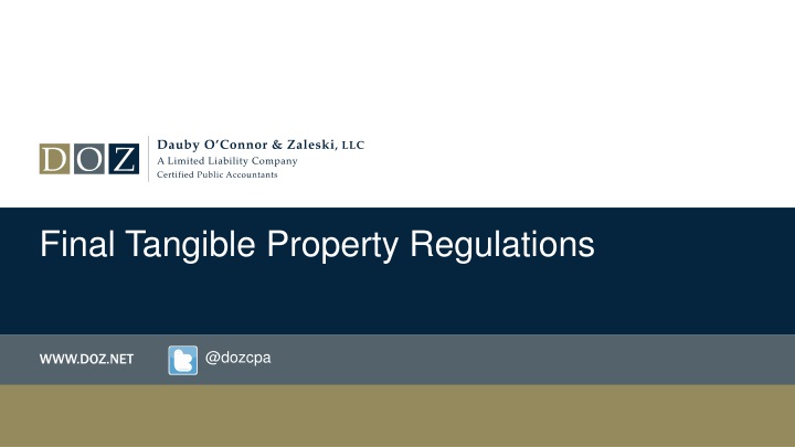 PPT - Final Tangible Property Regulations PowerPoint Presentation, free ...