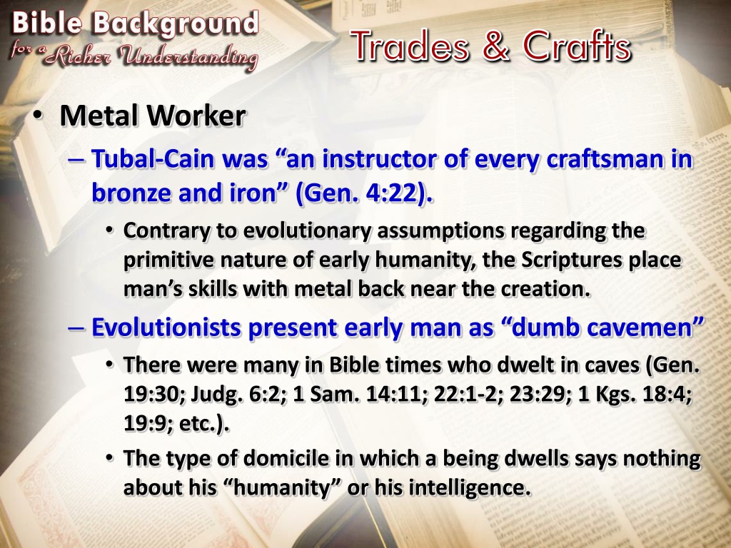 PPT - Lesson 5: Trades & Crafts in the Bible PowerPoint Presentation ...