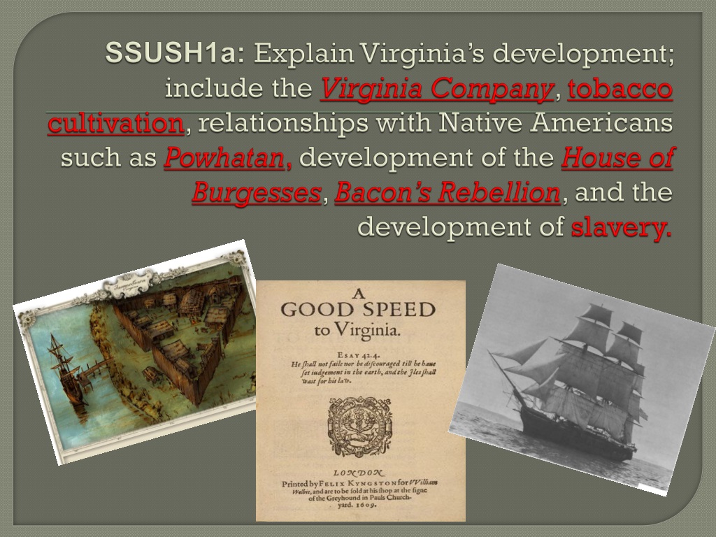 PPT - SSUSH1 The student will describe European settlement in North ...