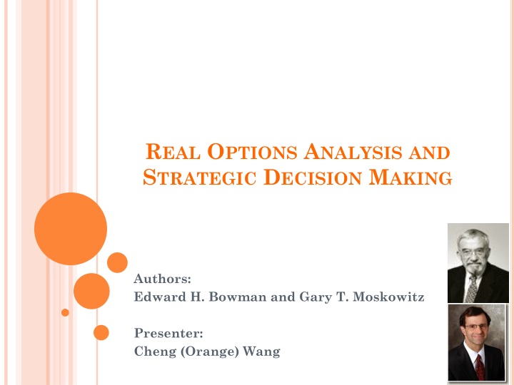 PPT - Real Options Analysis and Strategic Decision Making PowerPoint ...