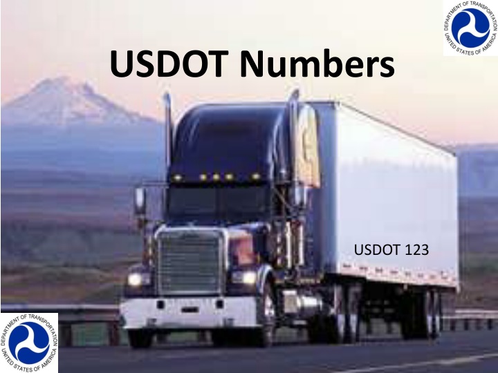 PPT - USDOT Numbers PowerPoint Presentation, free download - ID:1512216