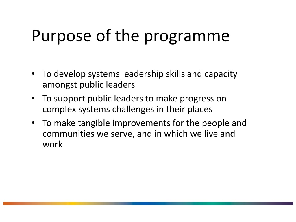 PPT - Purpose of the programme PowerPoint Presentation, free download ...