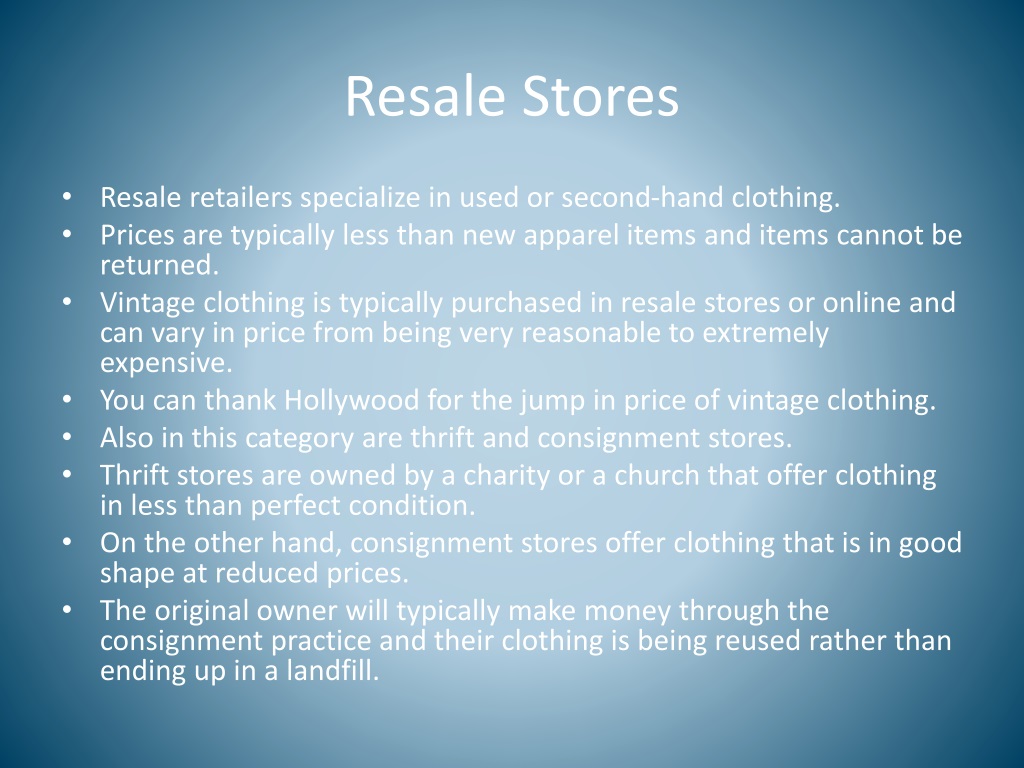PPT - Fashion Retailing: Where is Fashion Sold? PowerPoint Presentation ...
