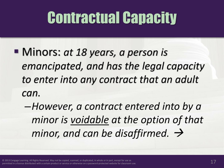 PPT - Chapter 9: Contracts – Consideration, Capacity, and Legality ...