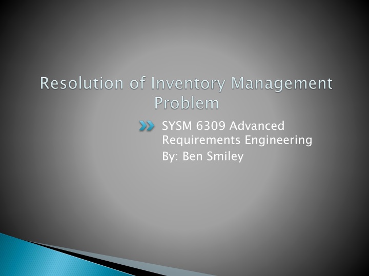 PPT - Resolution of Inventory Management Problem PowerPoint ...